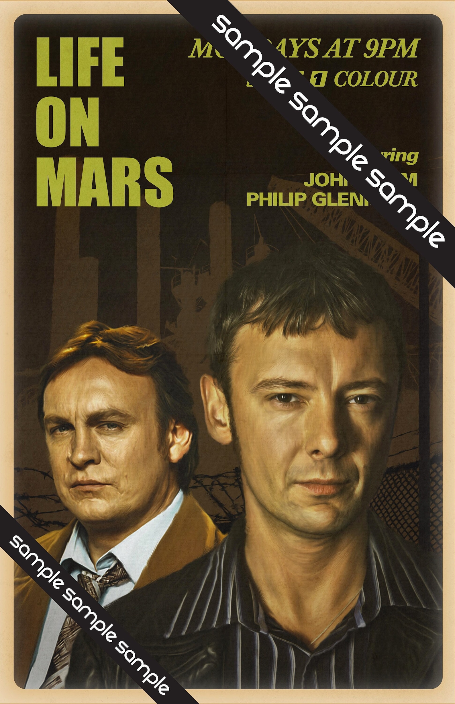 Sam Tyler and Gene Hunt - Life on Mars - Unofficial Fan Art - 11 X 17 ...