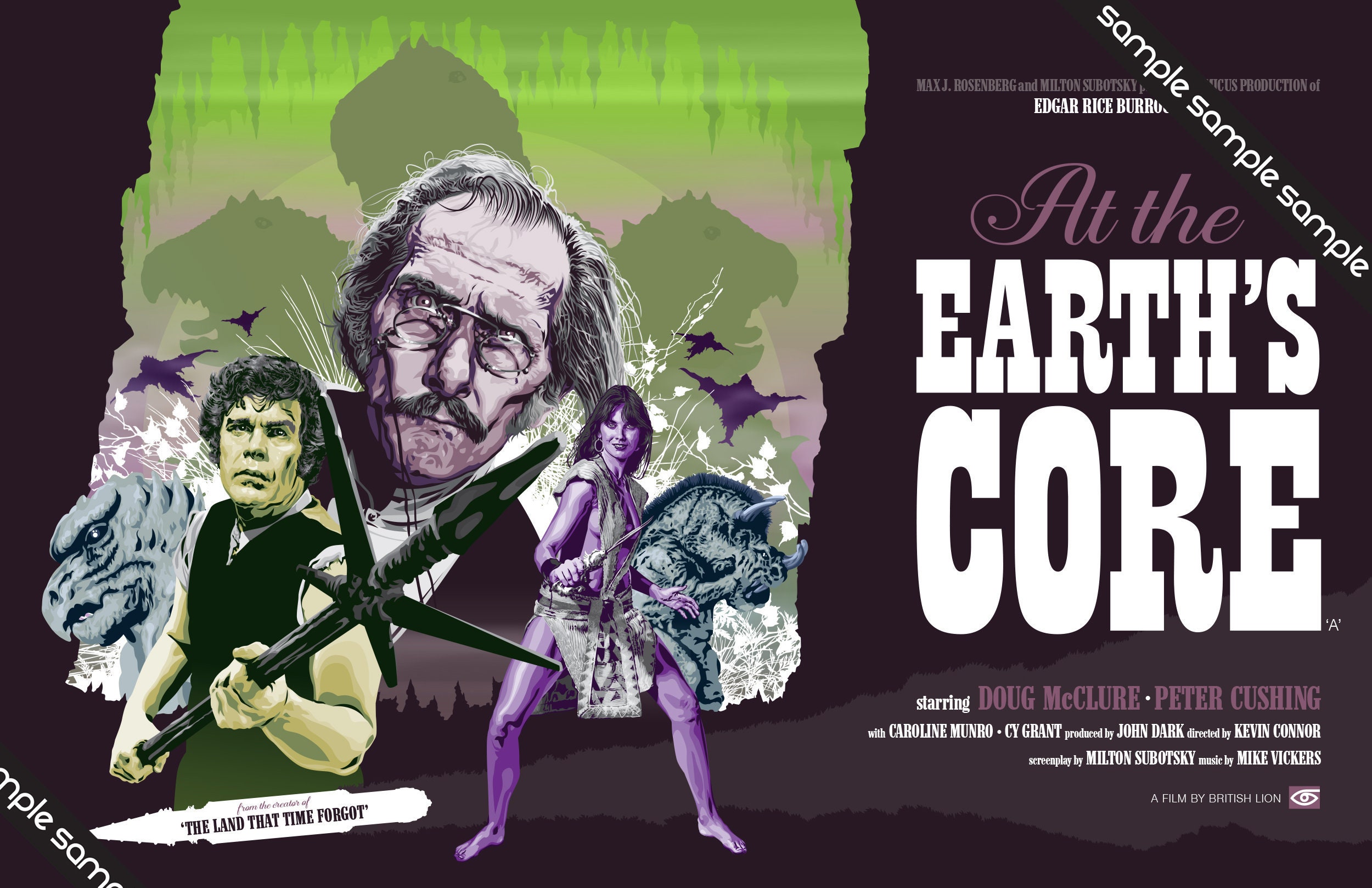 Peter Cushing Amicus at the Earth's Core Unofficial Fan Art 17 X 11 ...