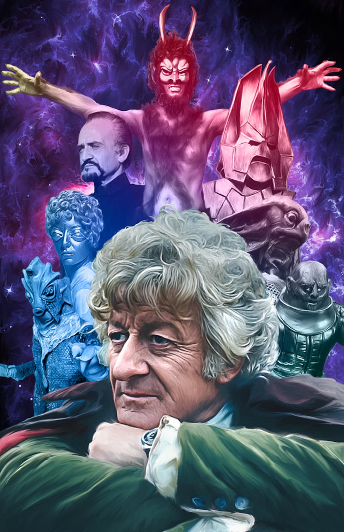 Doctor Who Fan Art Jon Pertwee The Third Doctor and | Etsy