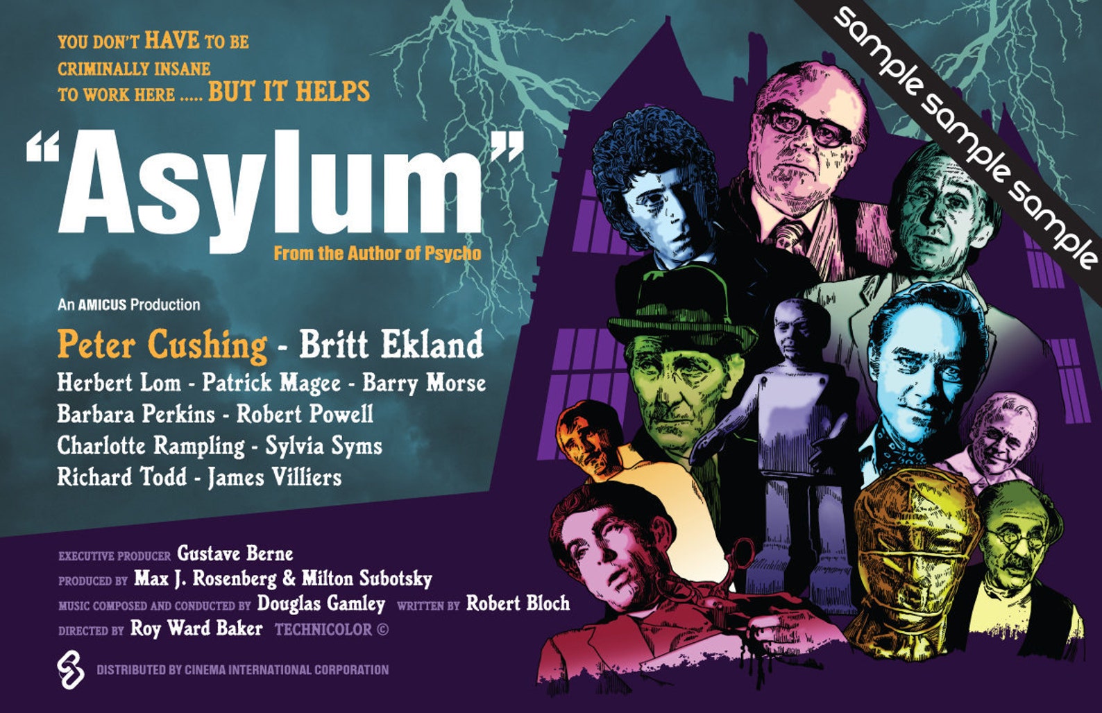 Amicus Films Asylum Movie Poster Fan Art 17 X 11 - Etsy UK