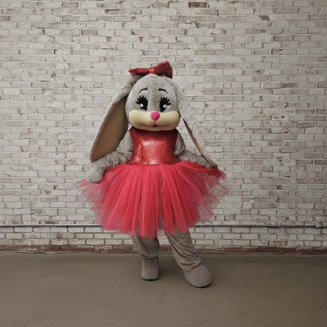 Easter Bunny Mascot Costume, Professional Rabbit Character Suit, Spring ...