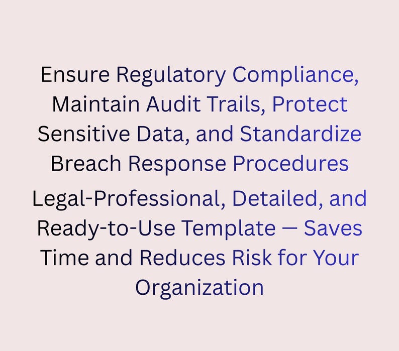Data Breach Response & Investigation Form | Security Incident Report ...