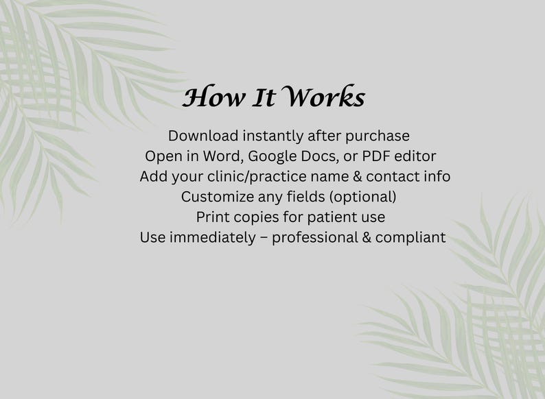 Editable HIPAA Authorization Form: Medical Records Release (PDF & Word) - Etsy