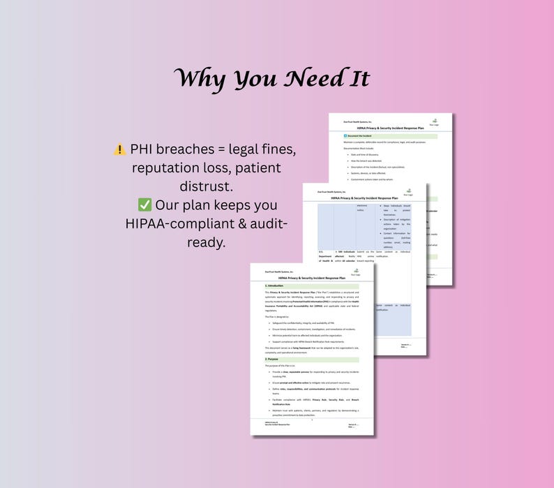 HIPAA Privacy & Security Incident Response Plan | PHI Breach ...