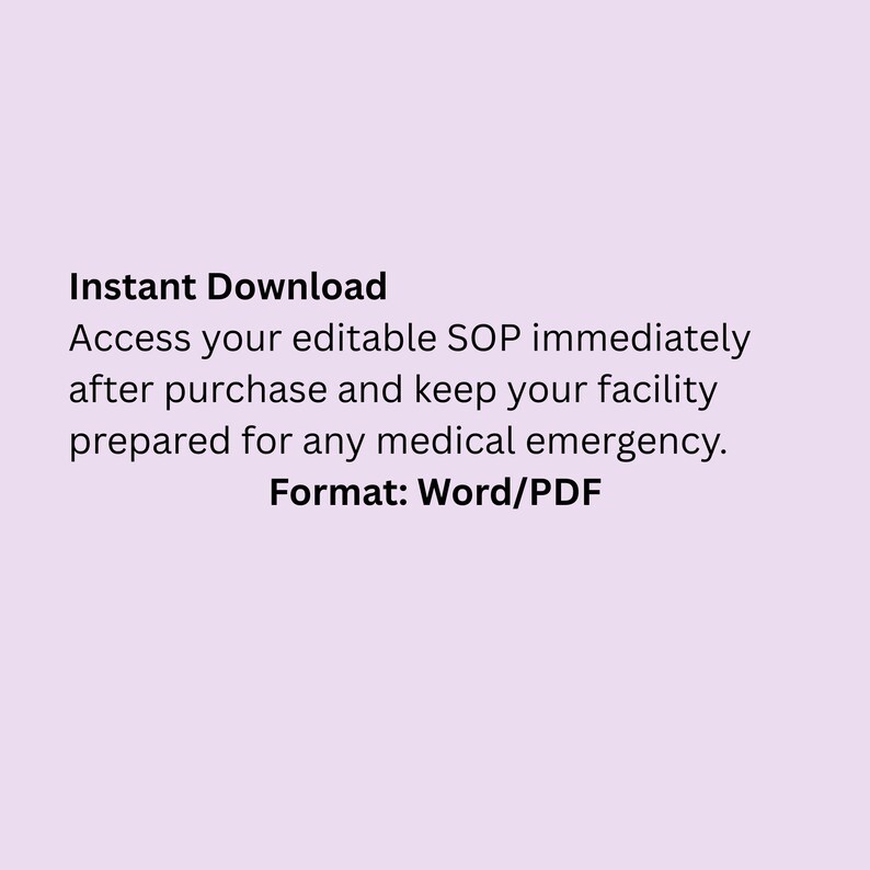 Emergency Response SOP Template | Medical & Anaphylaxis Protocol (pdf ...