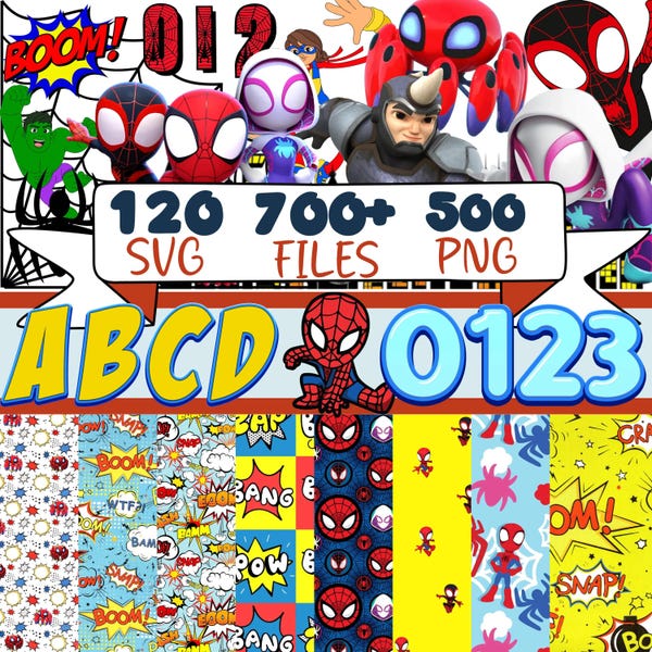 Spidey and his amazing friends font - Etsy México