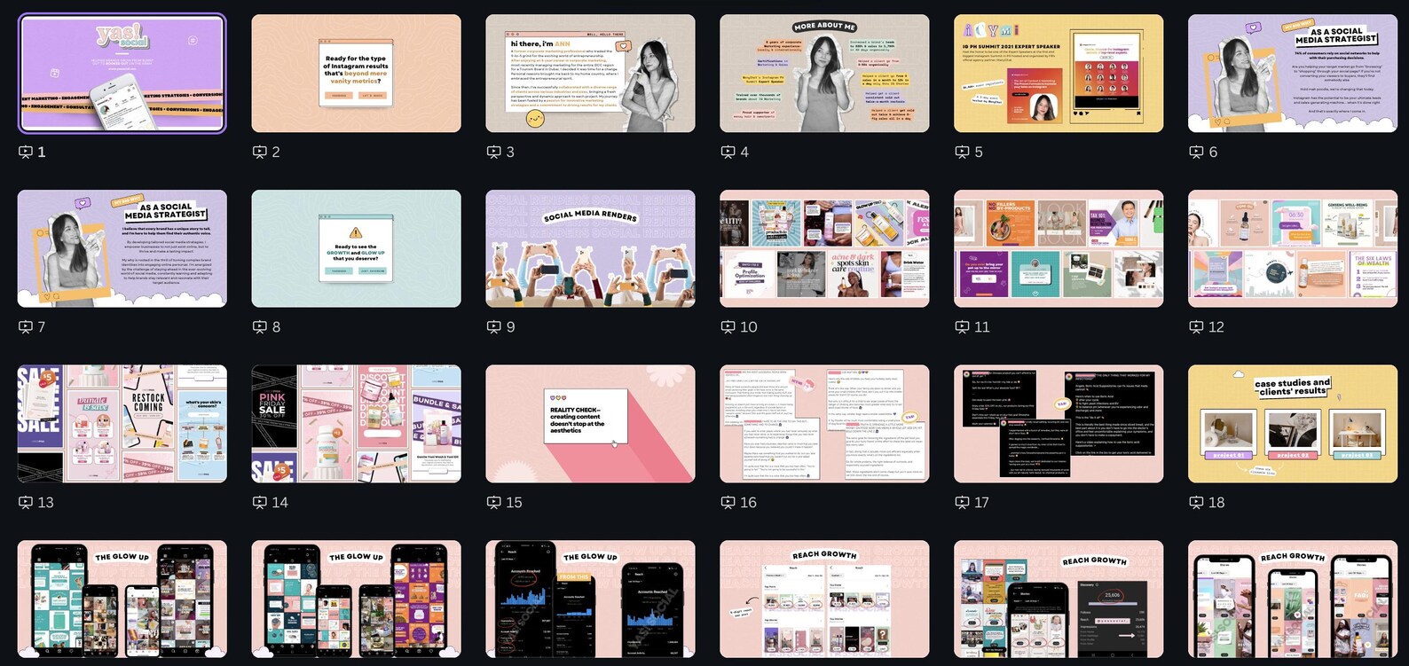 SMM Portfolio Template - Etsy