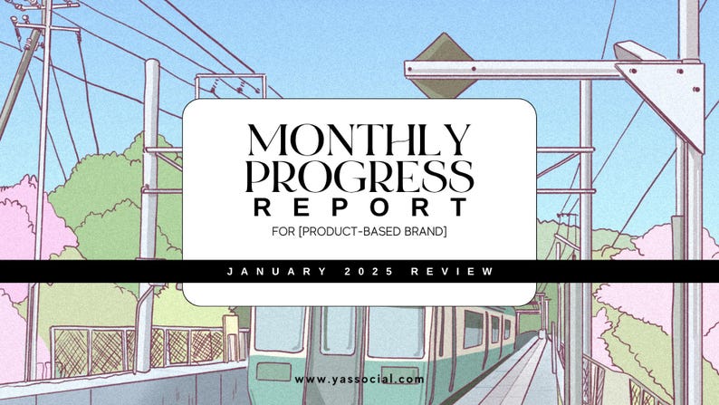 SMM Monthly Progress Report Templates - Etsy