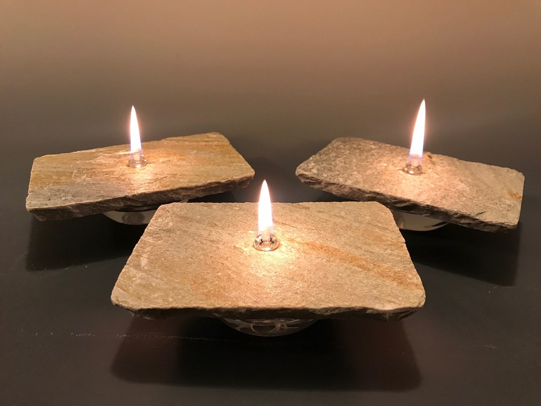 NEW! Flagstone Slate Oil Candles in Various Sizes With Multiple Wicks ...