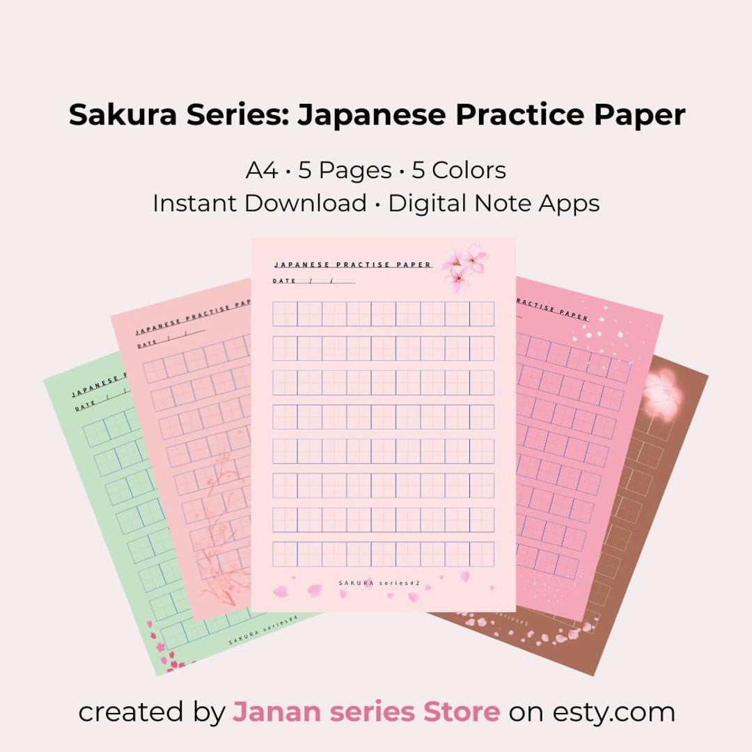 Sakura Series Japanese Practice Paper – Printable Worksheets for ...