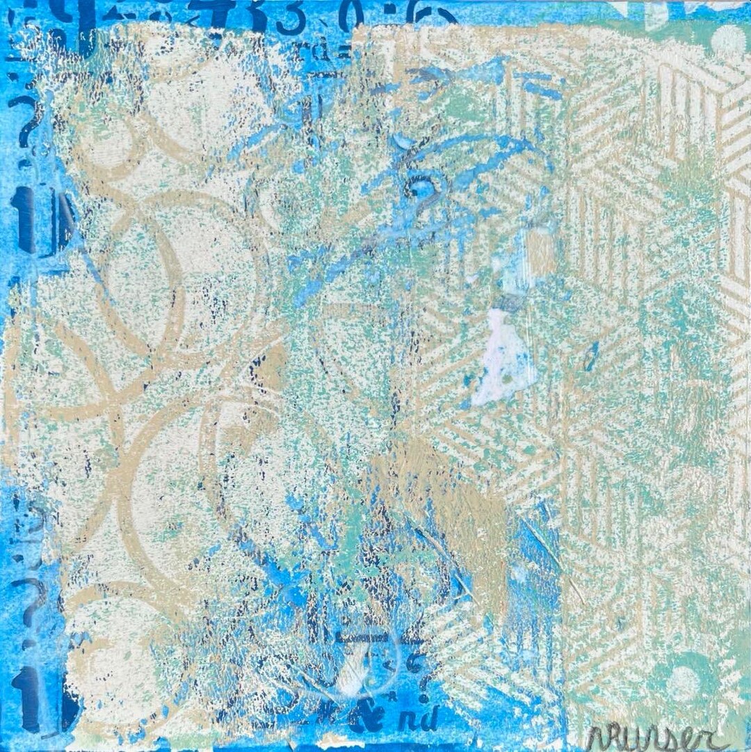 Original Abstract Painting on Paper, Numeric Painting, Acrylic Painting ...