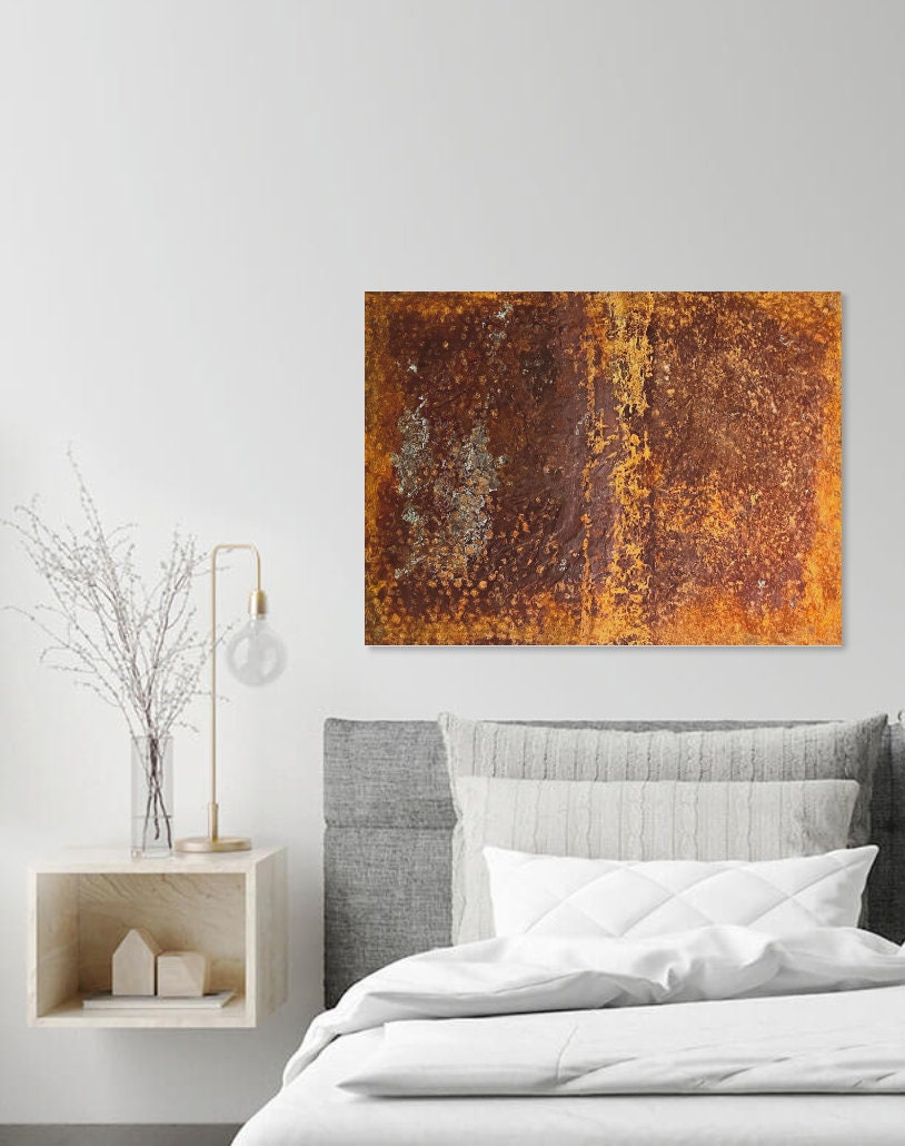 Original 18 X 24 Inch Rust Patina Painting Rust Abstract - Etsy
