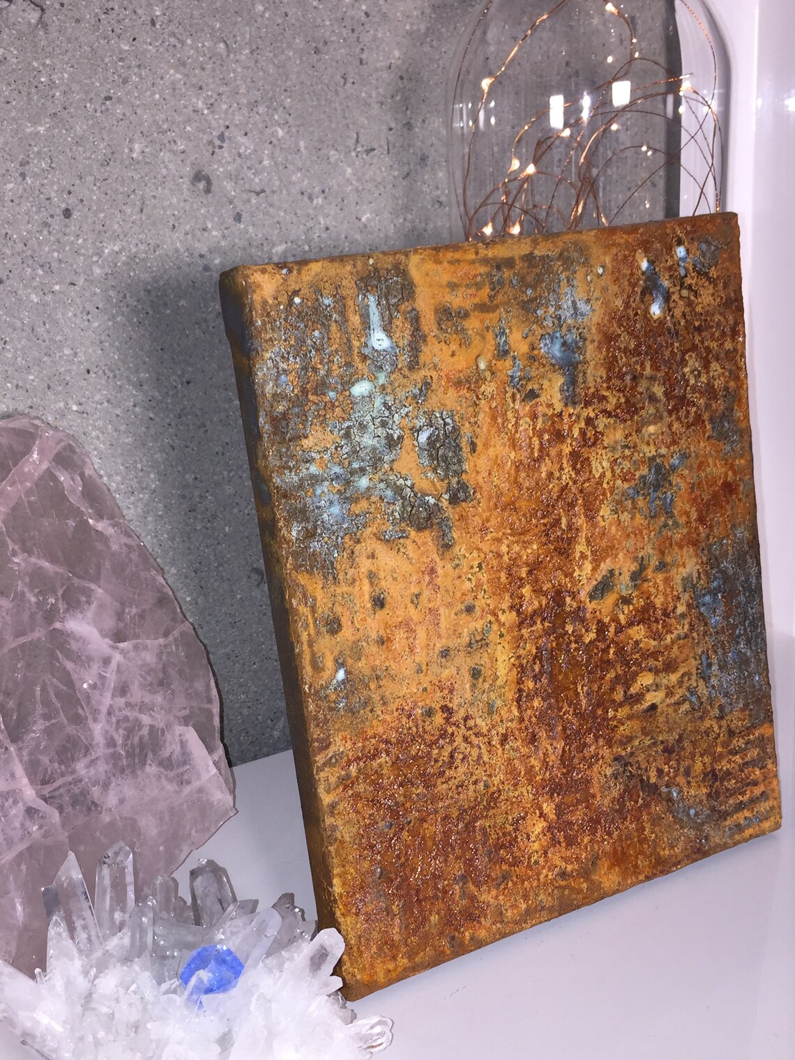 Rusted Copper Mine Original 8 x 10 Mixed Media Textured Rust | Etsy