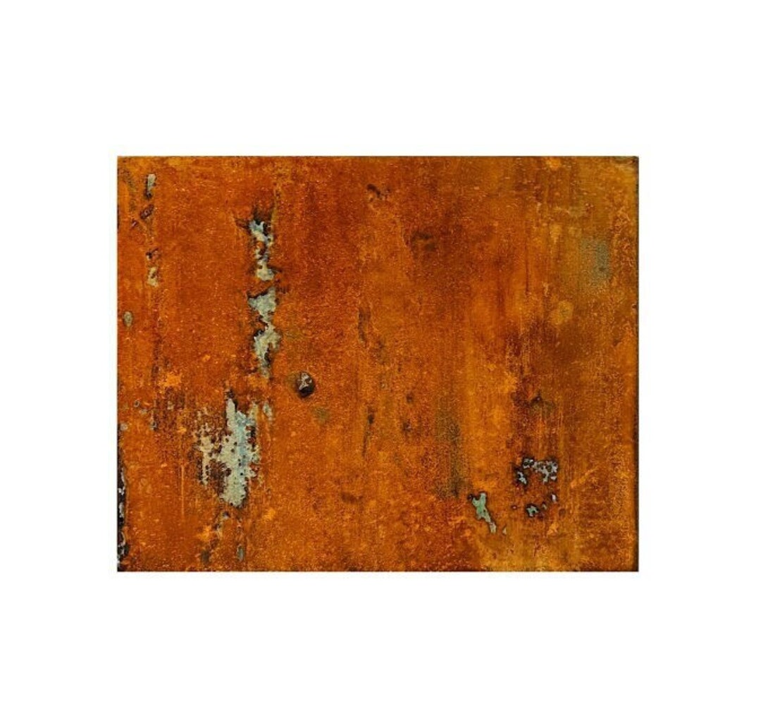 Original 10 X 8 Inch Abstract Painting, Rust Painting, Painting, Modern ...