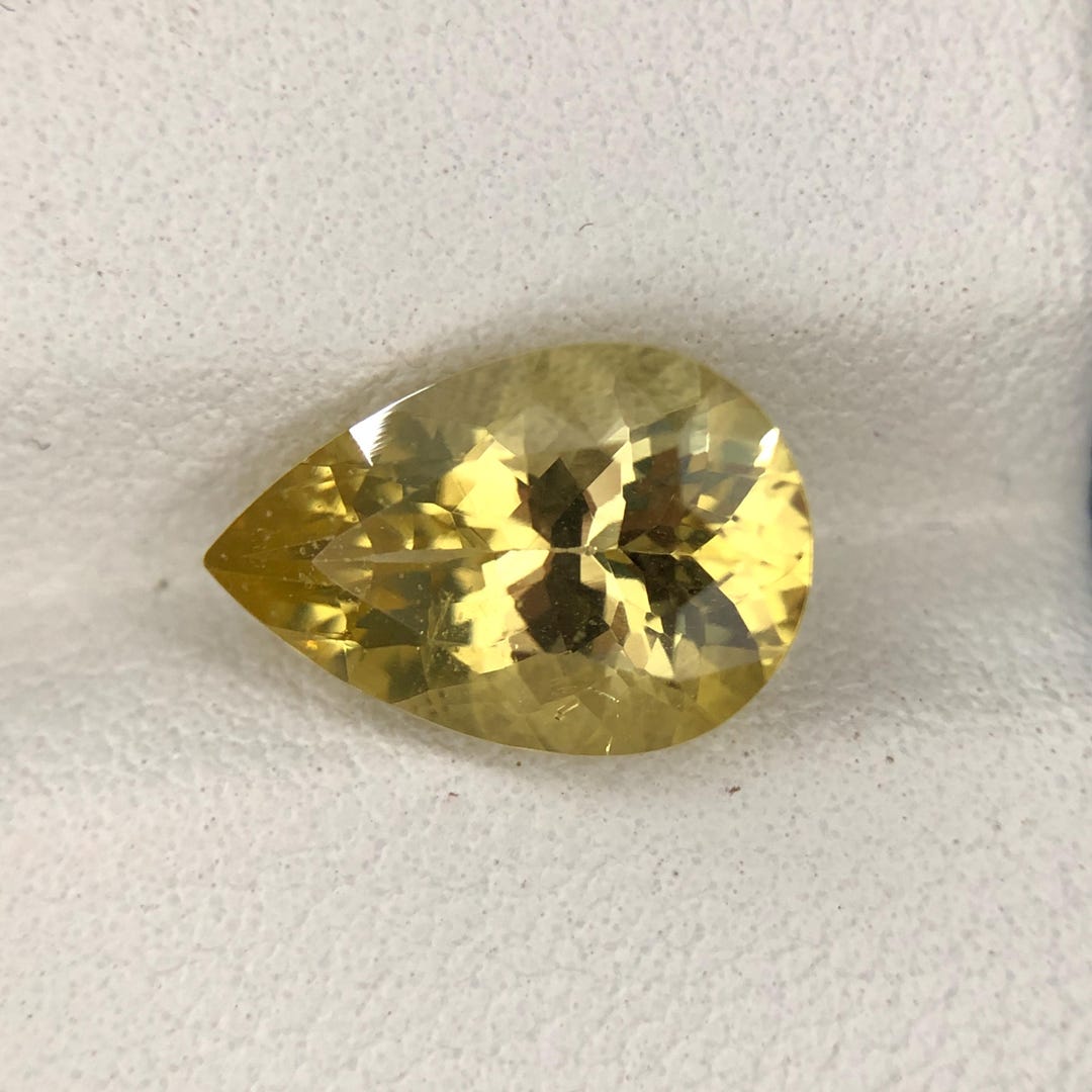 Unheated Natural Beryl Heliodor Pear Faceted Gemstone 1.80 Ct | 11.7x8 ...