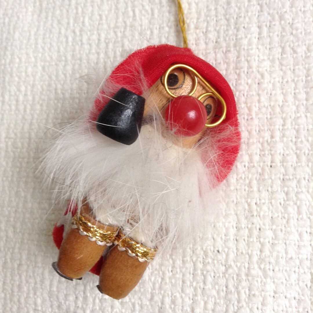 Wood Viking Elf Figure. Bongo Playing Bobble Head. 60's Vintage Mid ...