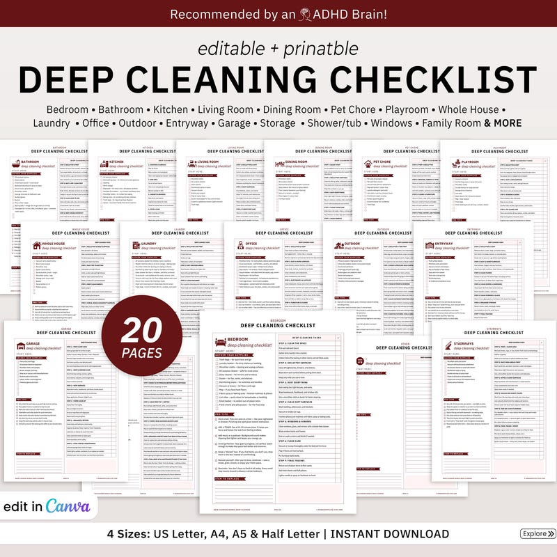 House Deep Clean Tracker - Etsy