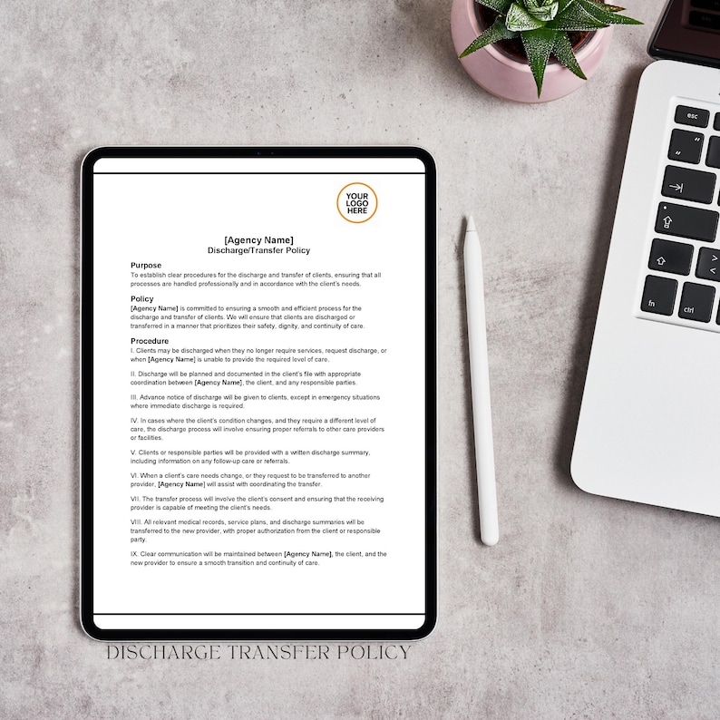Discharge Transfer Policy, Home Care Discharge Template, Editable ...