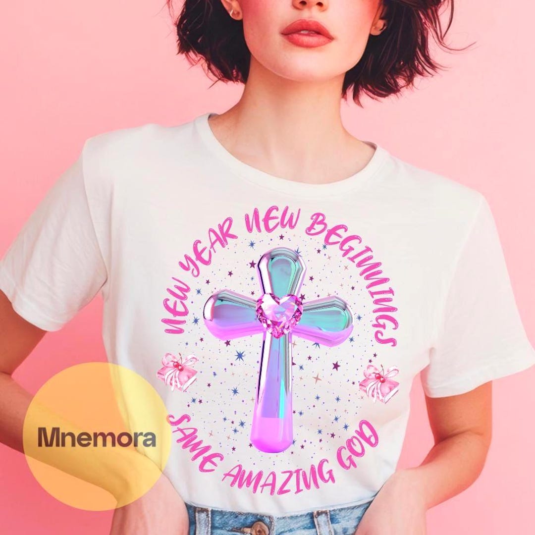 New Year, Same God Cross Png | Cute, Fun Vibes Png | Digital Download ...