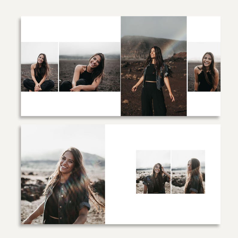 Elegant Senior Album Template - Classic Graduation Photo Book for Canva ...