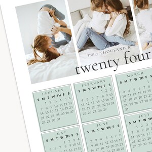 2024 Photo Calendar Templates Year at A Glance Annual Calendar ...