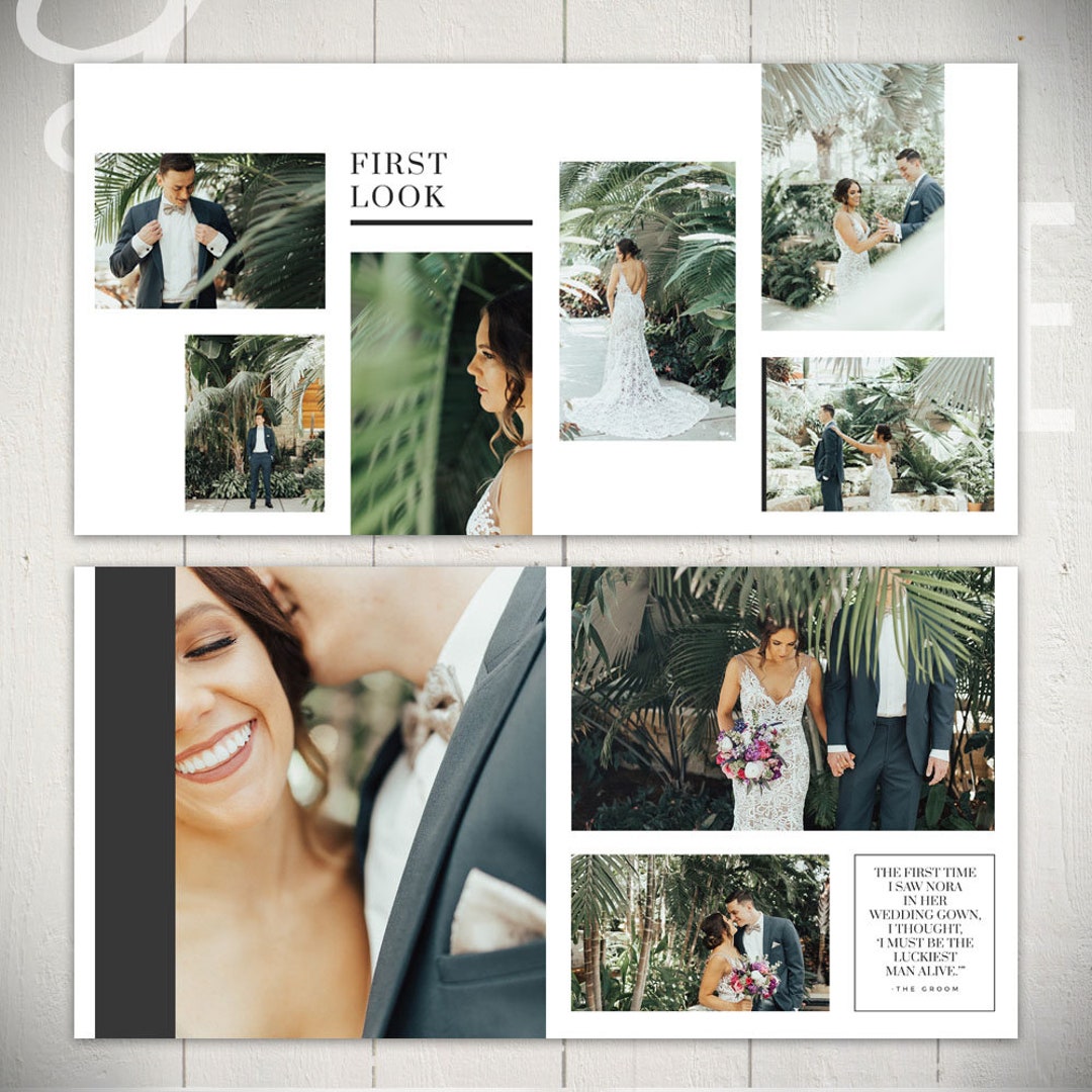Wedding Album Template: Infinite - 10x10 Wedding or Engagement Book ...