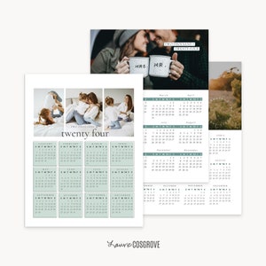 2024 Photo Calendar Templates Year at A Glance Annual Calendar ...