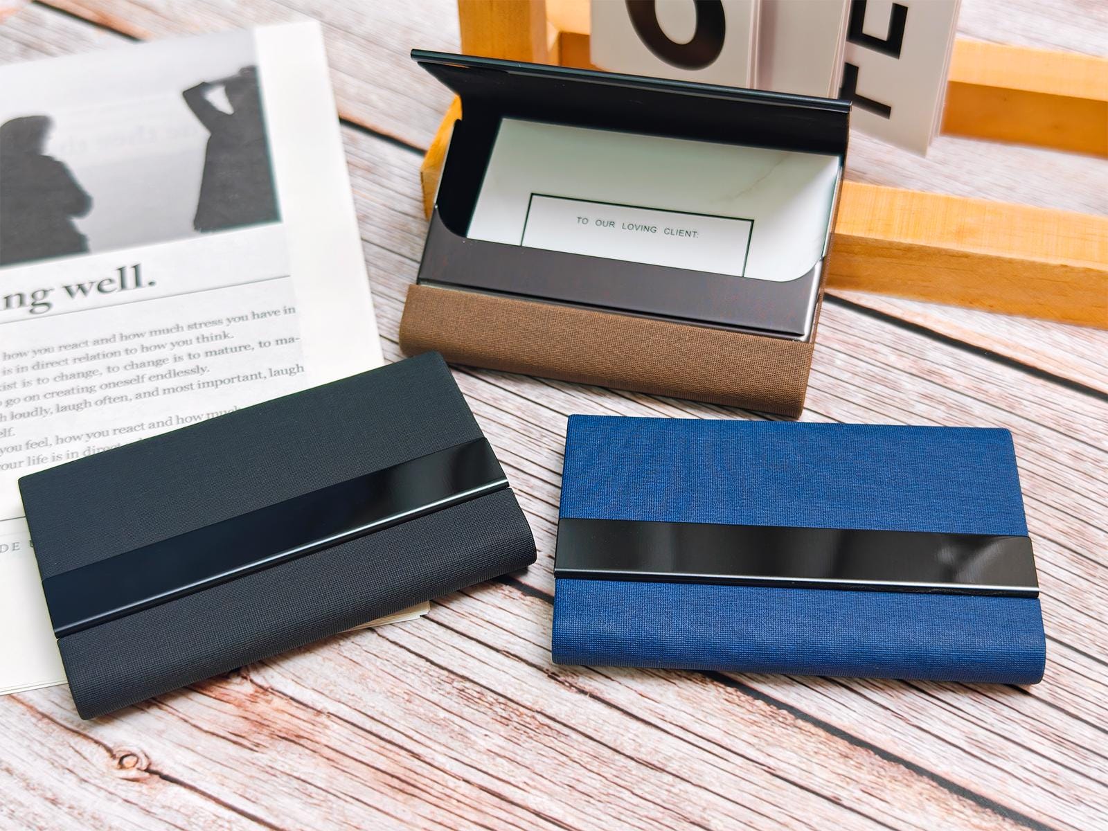 Personalized Leather Business Card Holder-men's Business Card Case ...