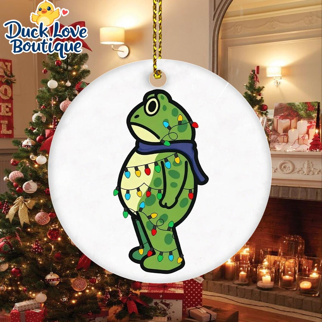 Political Frog Ornament 2025 – Merry Resistmas Ceramic Tree Decor ...