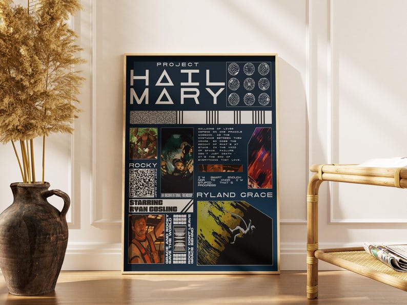 Project Hail Mary Rocky Poster Set - Astronaut Sci-fi Wall Art Print - Etsy
