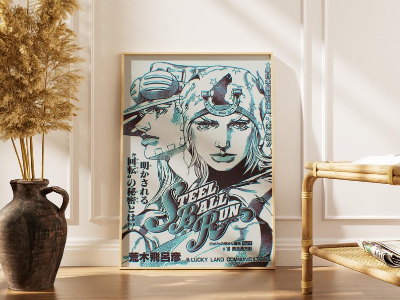 Johnny Joestar Steel Ball Run Poster - Jojo SBR Part 7 Wall Art Print ...