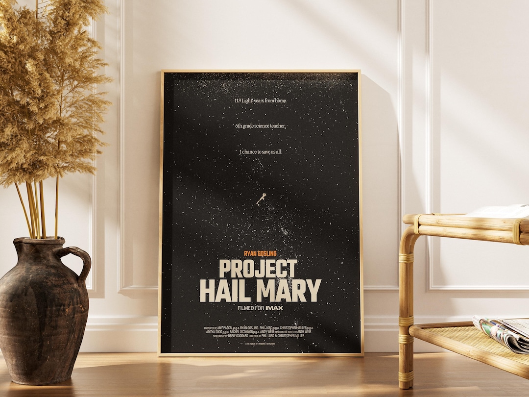 Project Hail Mary Poster - Ryan Gosling Sci-fi Wall Art Print - Etsy