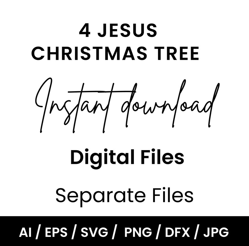 Jesus Christmas Tree SVG Bundle, Christian Shirt Design (digital) - Etsy