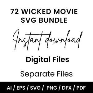Wicked Movie SVG Mega Bundle, Witchy Halloween Designs (digital ...