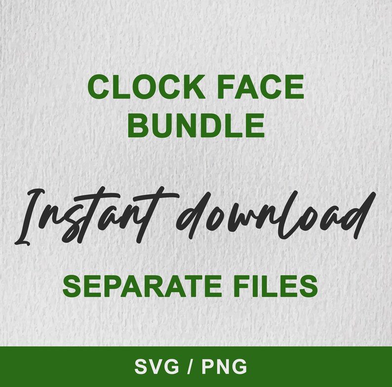 Clock Face SVG Bundle: Roman Numerals, Numbers Clipart (digital ...