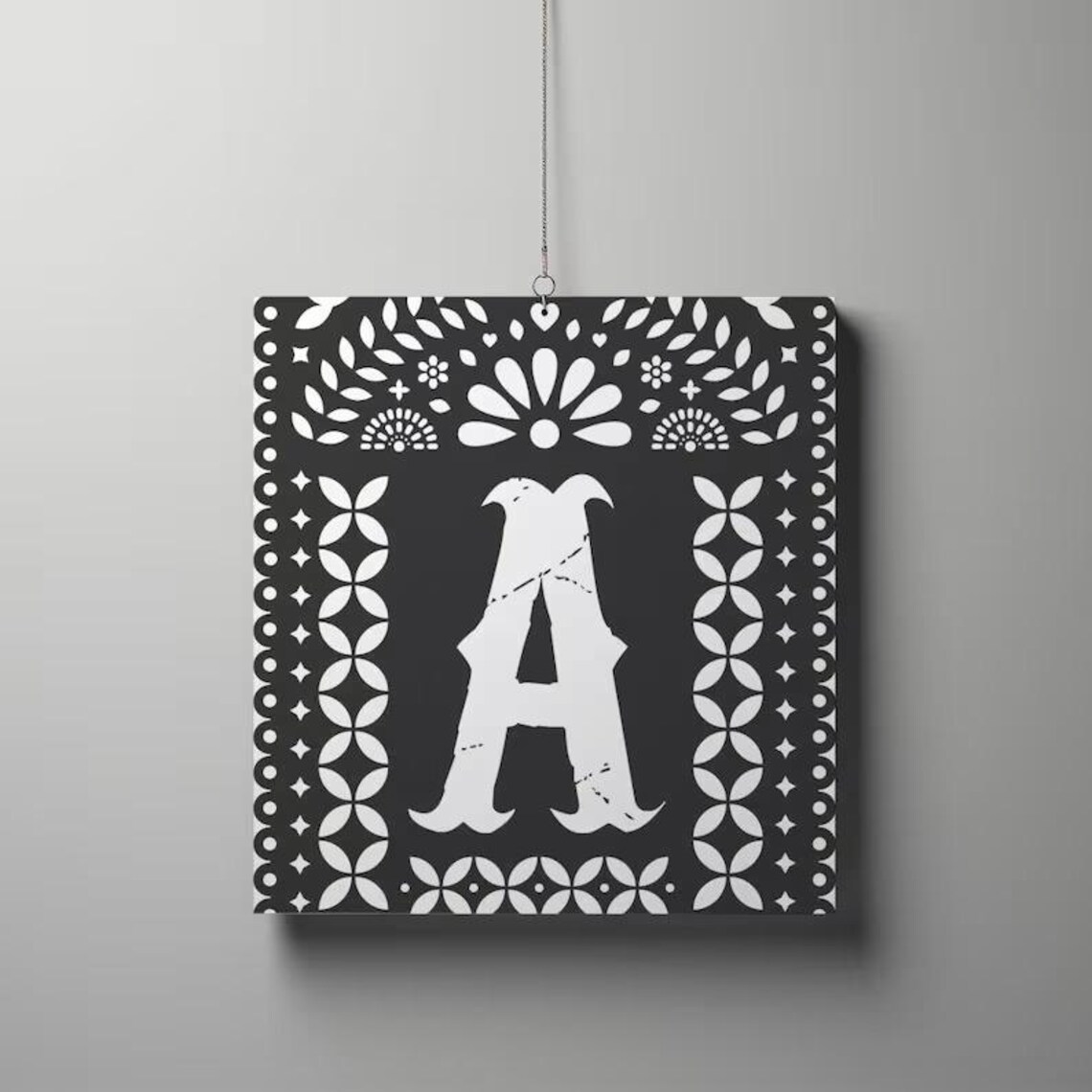 Papel Picado Font SVG: Fiesta Banner Letters & Numbers (instant ...