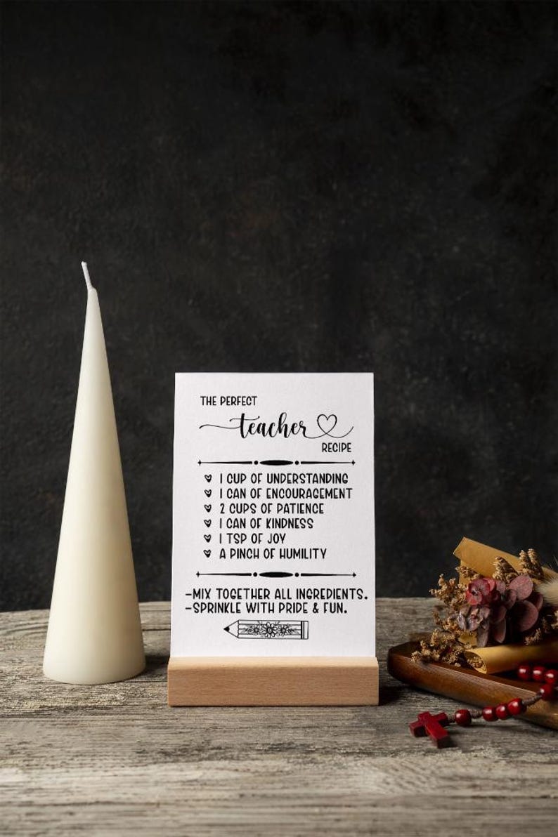 Teacher Recipe SVG, Teacher Appreciation Gift (digital Download) - Etsy