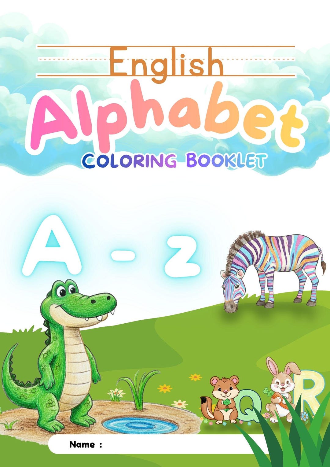 A-Z Animal Alphabet Coloring Book: Preschool Learning (PDF) - Etsy