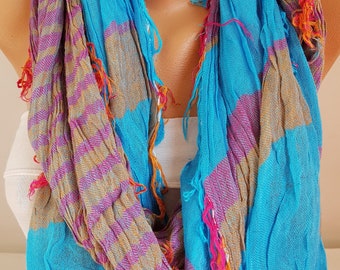 Gray Printed Scarf Teacher Gift Summer Shawl Scarf Cowl | Etsy