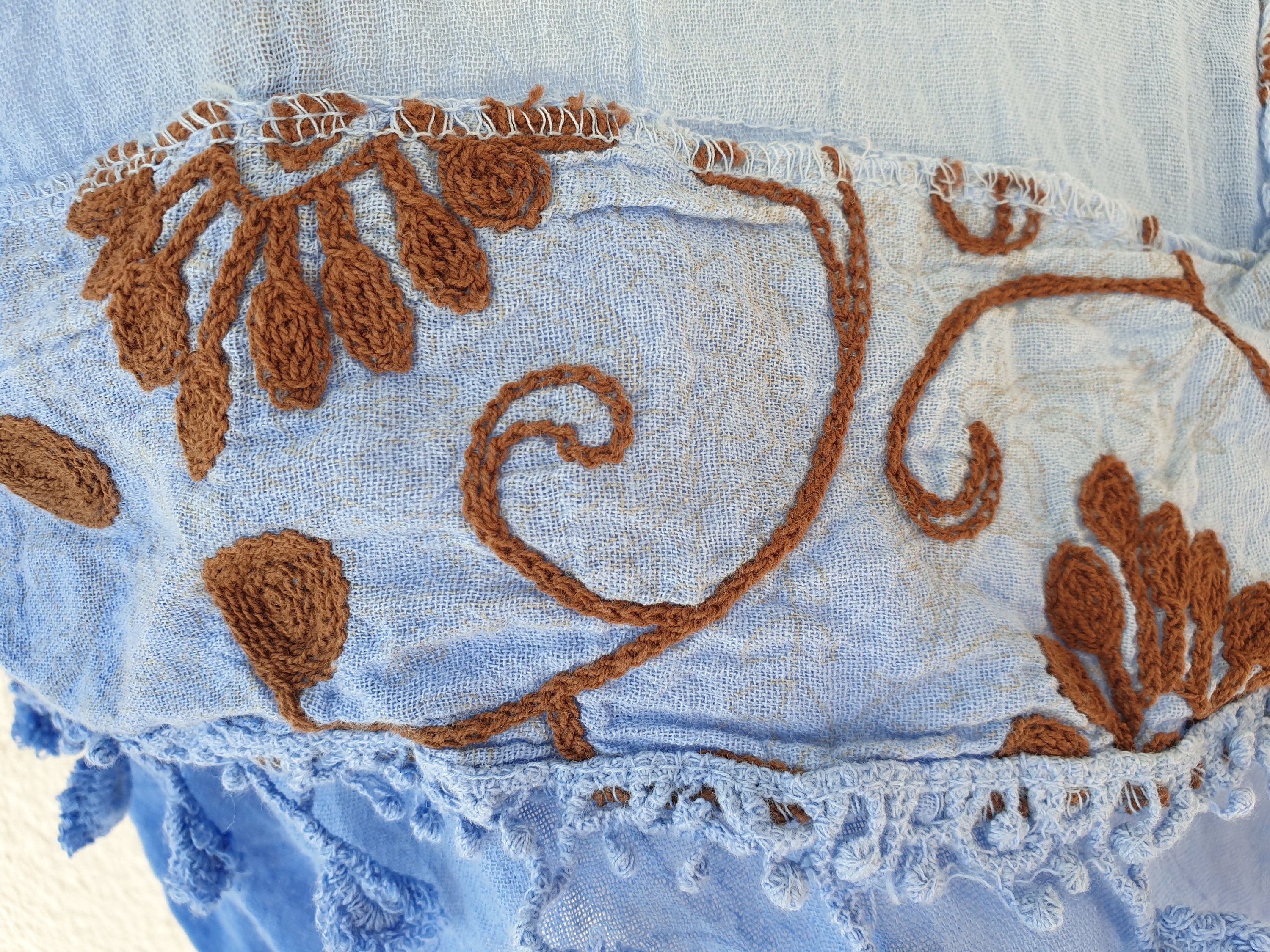 Blue Lace triangular ScarfWedding ShawlBridal ScarfBridal | Etsy