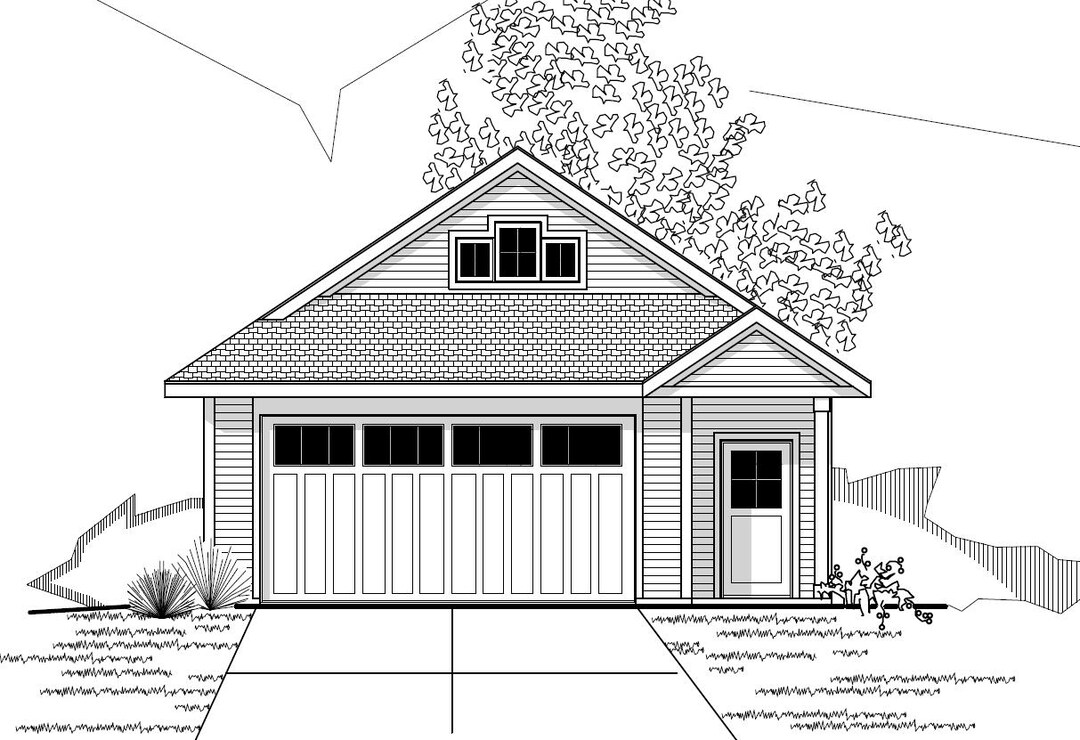 27×27 Two-car Garage Plan – Detached 2-bay Garage Blueprint (PDF ...
