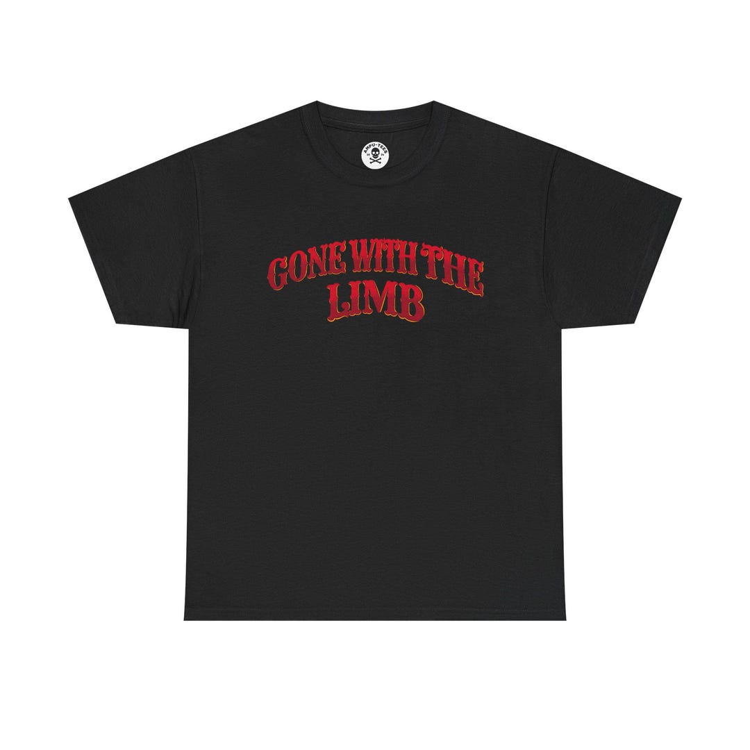 Gone With the Limb Tee | Red Arched Text Shirt - Etsy
