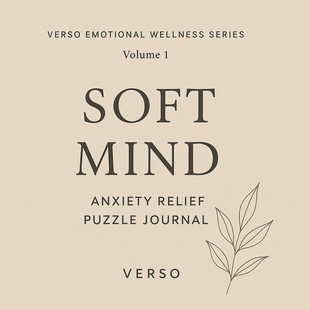 Printable Digital Soft Mind Anxiety Relief Self Care Puzzle Journal for ...