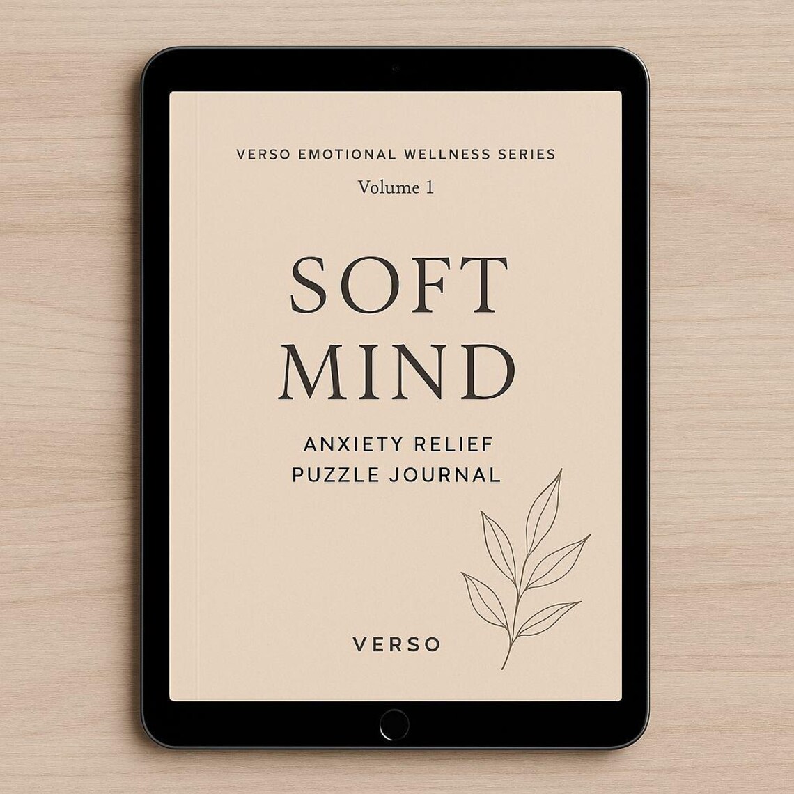 Printable Digital Soft Mind Anxiety Relief Self Care Puzzle Journal for ...