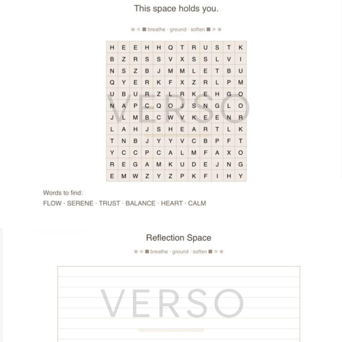 Printable Digital Soft Mind Anxiety Relief Self Care Puzzle Journal for ...