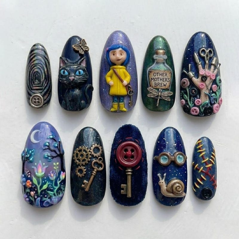 Cartoon Fantasy Nails - Etsy