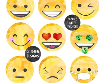 Emoticon Clip Art | Etsy