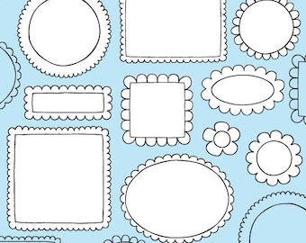 Digital Frame Clip Art | Etsy