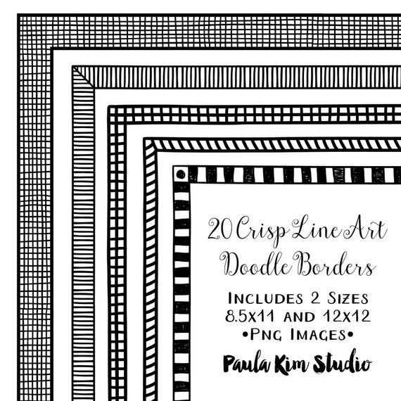 Commercial 8.5 x 11 Printable Instant Digital Download Border Clip Art ...