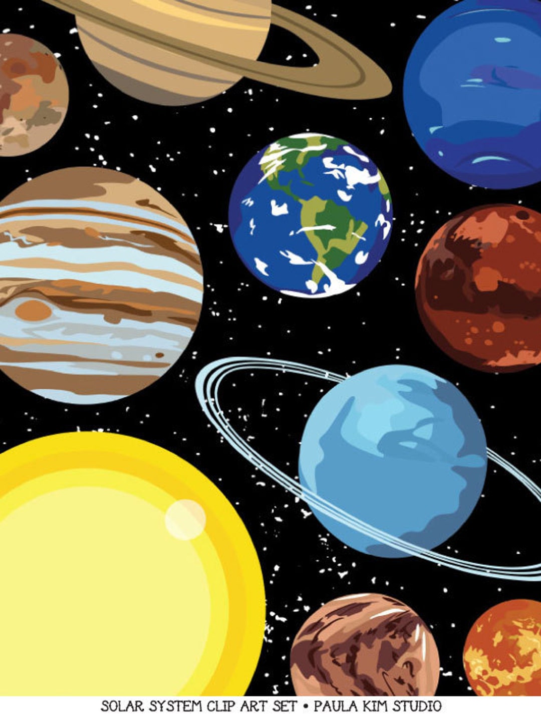 Solar System Clip Art Straight
